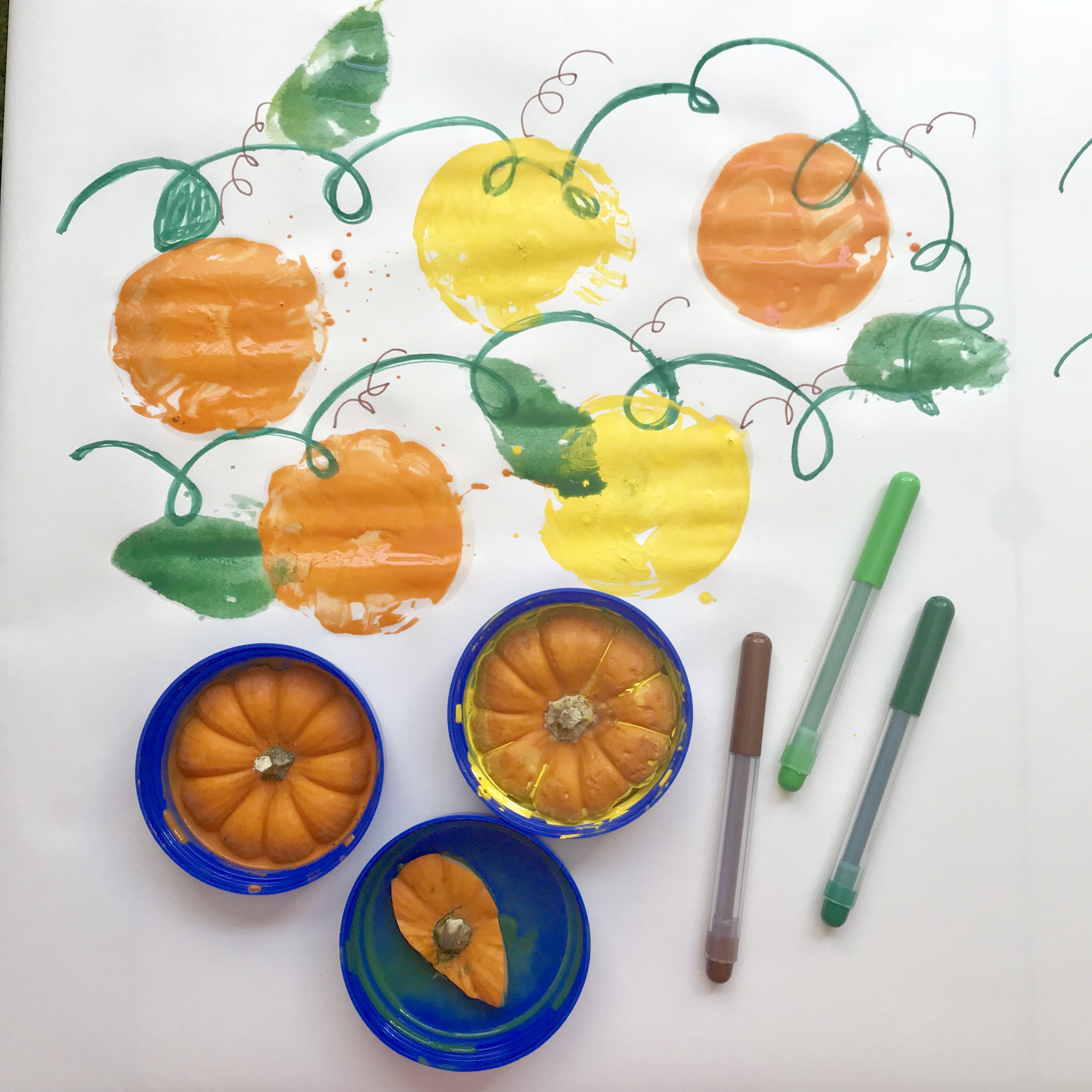 Pumpkin Patch painting - Fun In Cocoon